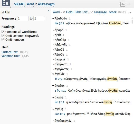Known Issue Bug Concordance Frequency List — Logos Community